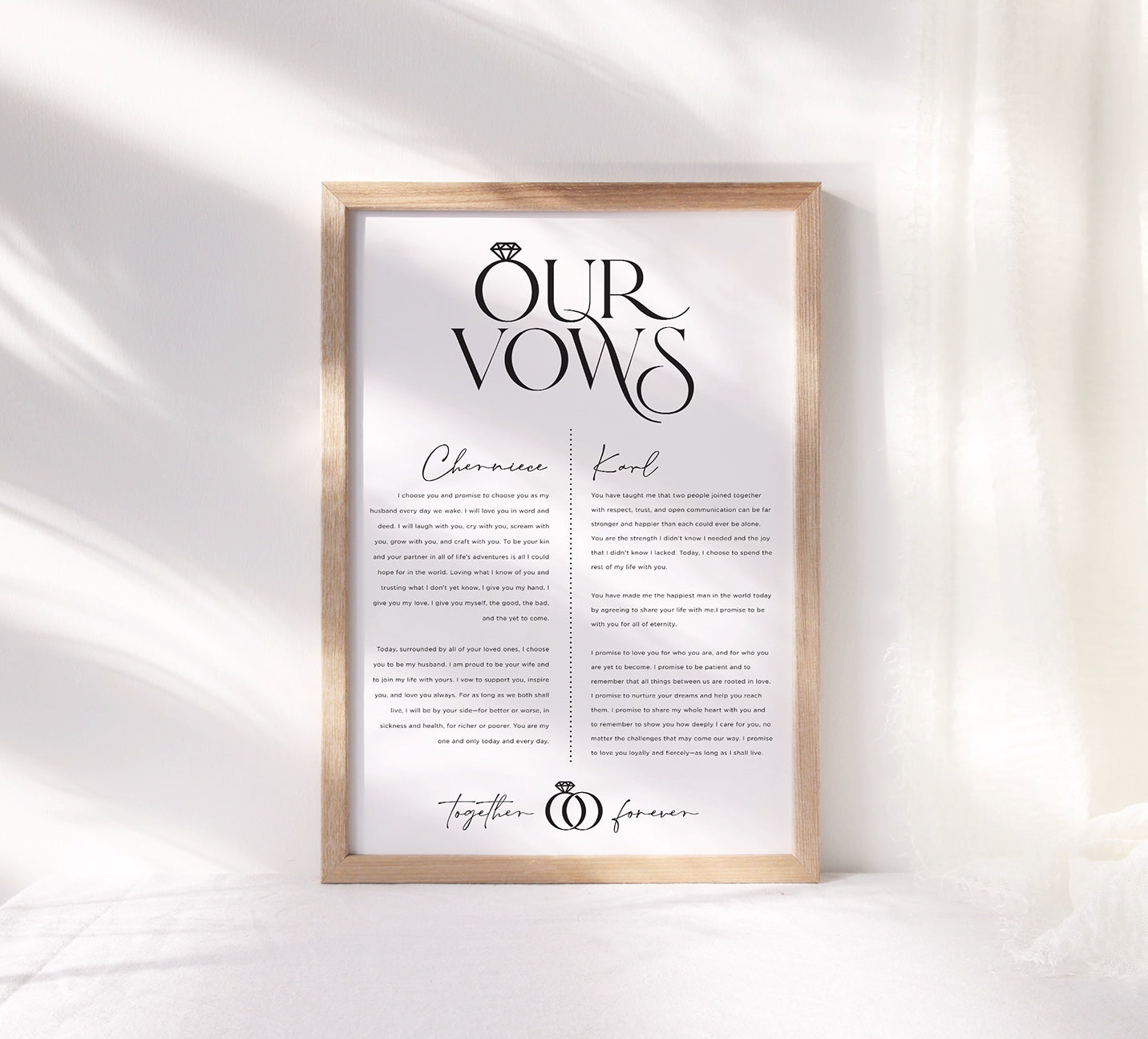Our Vows Print – Elletay Design